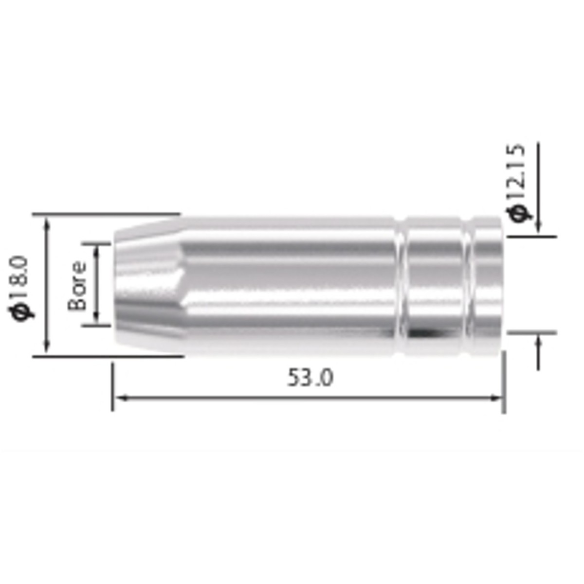 Binzel MB501 Type Conical Nozzle - DG Welders Equipment Ltd.