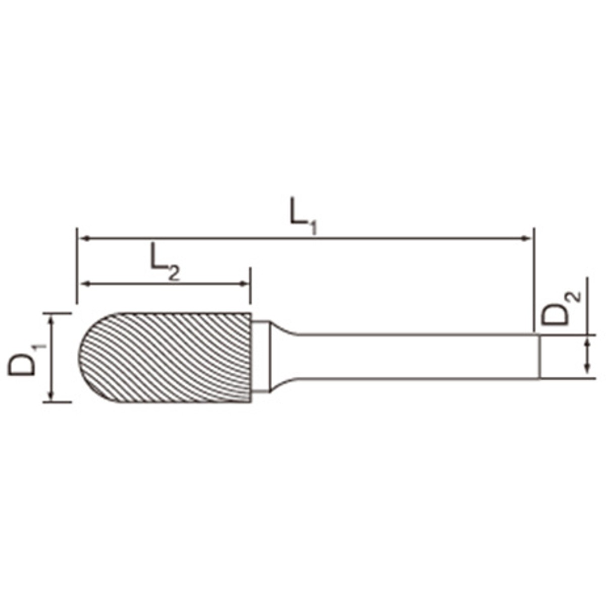 Carbide Burr 6mm Shank Type C - Bullnose - DG Welders Equipment Ltd